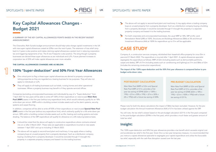 How to maximise your Capital Allowances - GTM Global